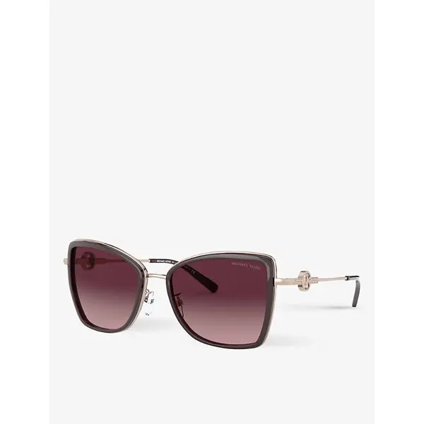 Michael Kors Mk1067b 55 Corsica Square Sunglasses - Gold