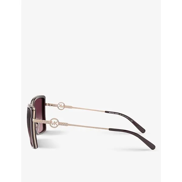 Michael Kors Mk1067b 55 Corsica Square Sunglasses - Gold
