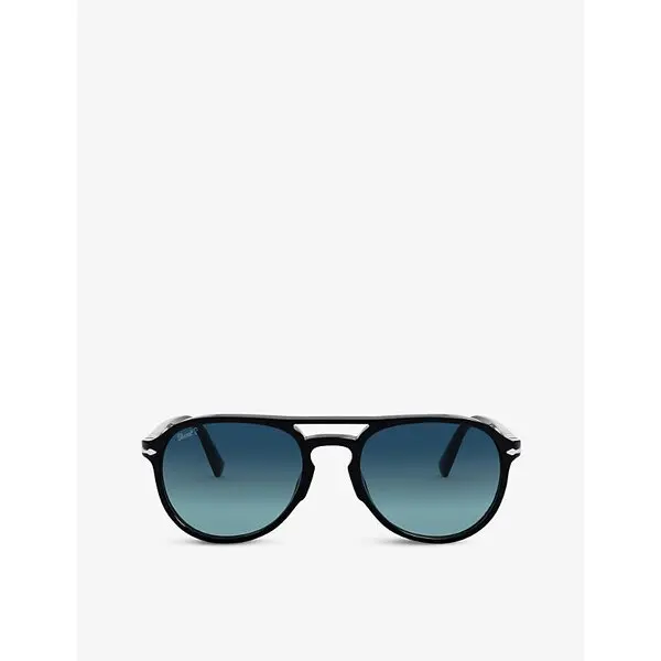 Persol Acetate Pilot-frame Sunglasses - Black