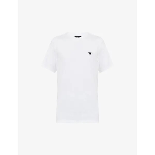 Barbour Basic Branded Cotton-jersey T-shirt - White