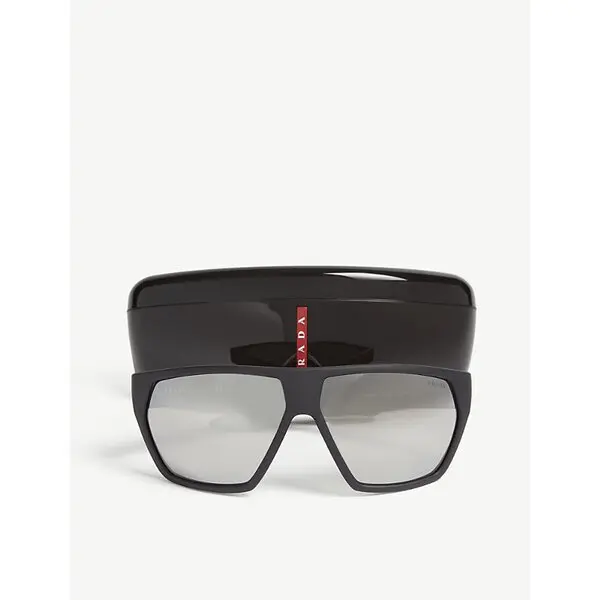 Prada Ps 08us Linea Rossa Wrap-around Acetate Sunglasses