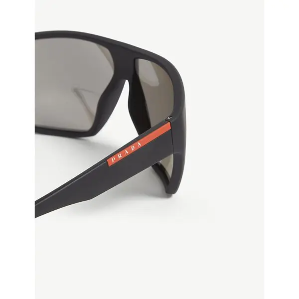 Prada Ps 08us Linea Rossa Wrap-around Acetate Sunglasses