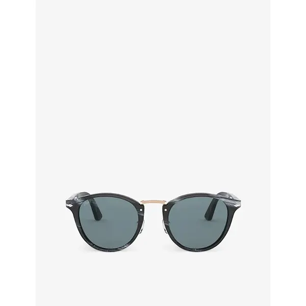 Persol Typewriter Edition Round-frame Sunglasses - Black