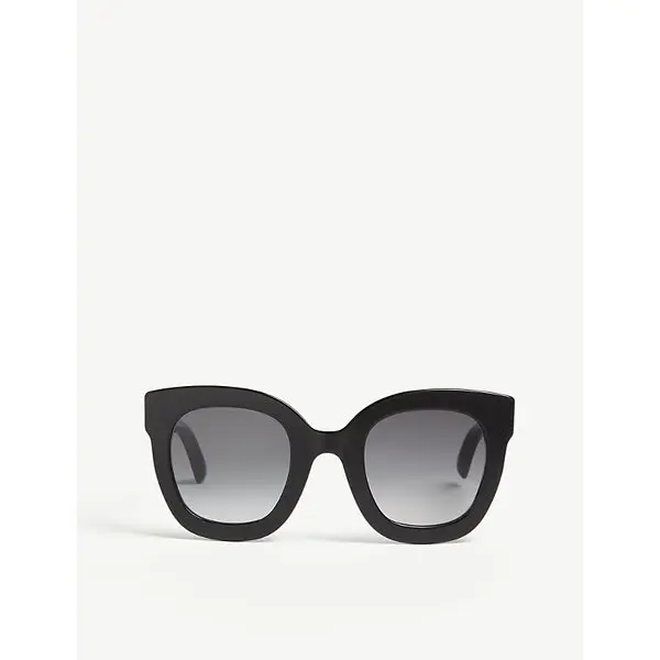 Gucci Gg0208 Oval-frame Sunglasses - Black