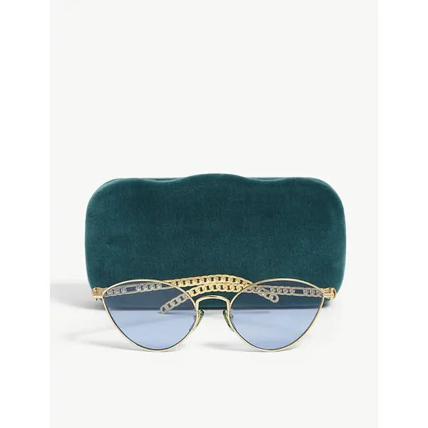 Gucci Gg0977s Cat-Eye Sunglasses - Gold | Editorialist display picture 1