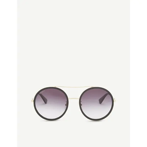 Gucci Gg0061s Round-frame Sunglasses - Gold