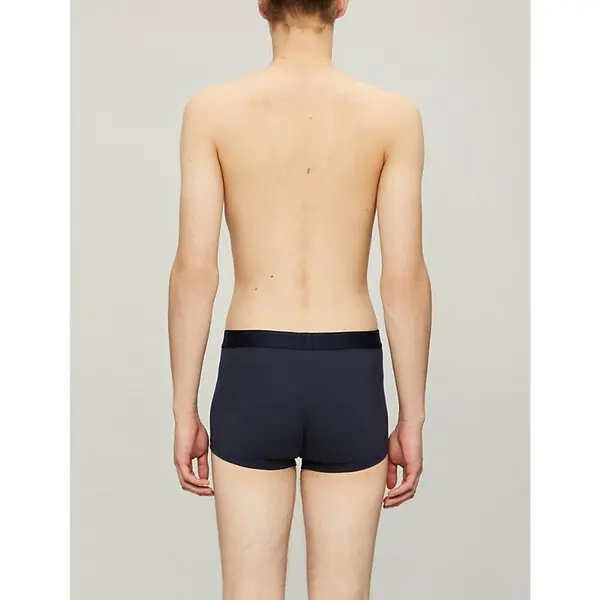 Sunspel Stretch-cotton Trunks - Navy