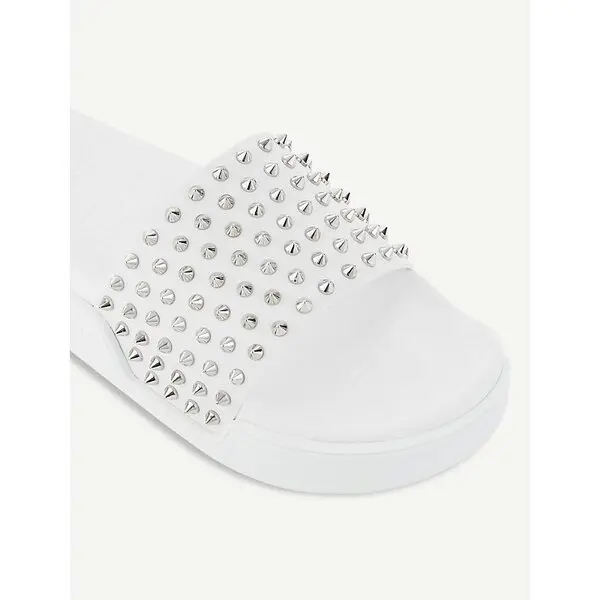 Christian Louboutin Pool Fun Flat Calf - Bianco/Silver  display picture 3