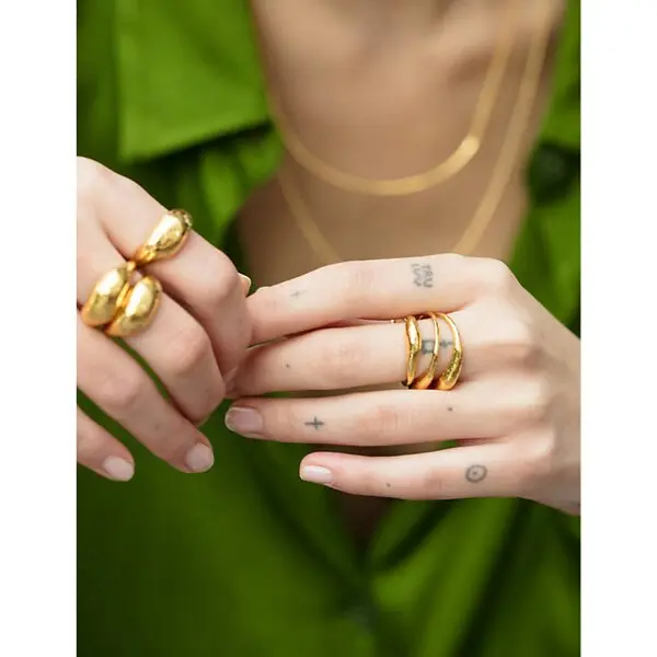 Monica Vinader Deia Ring - Yellow Gold