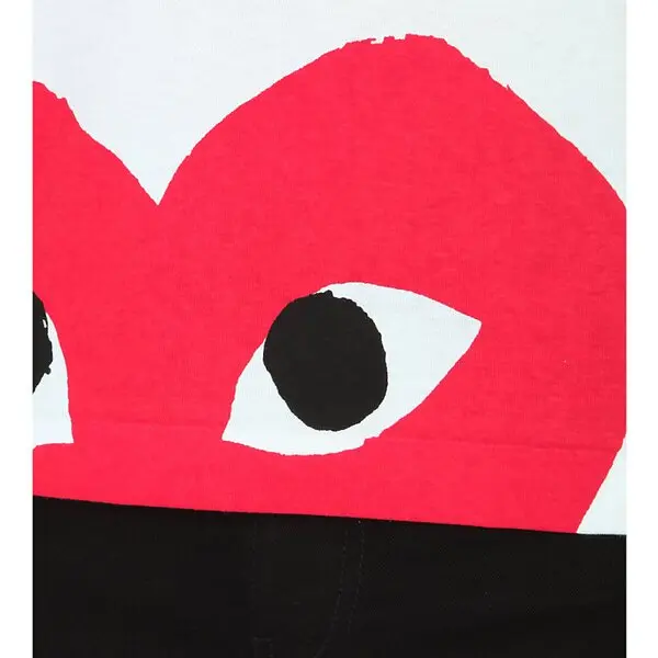 Play Comme Des Garcon Half-heart Logo T-shirt - White