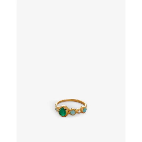 Monica Vinader Siren Tonal Gemstone Ring - Yellow Gold