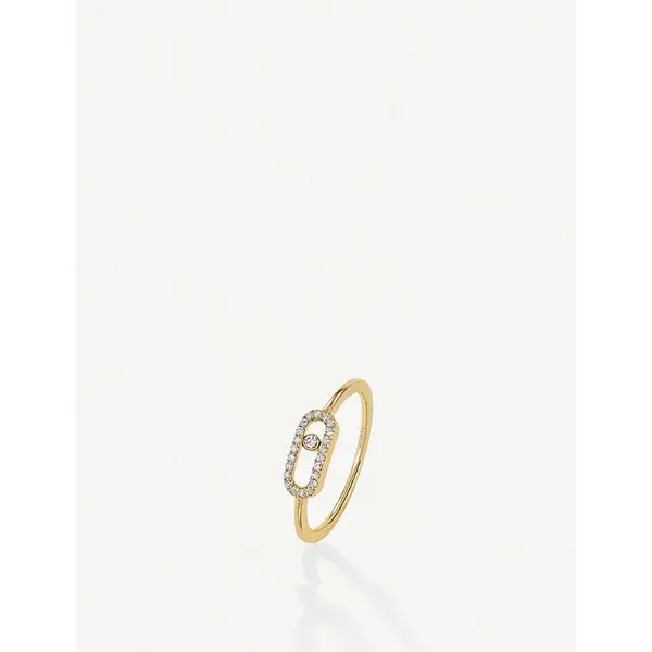 Messika Move Uno 18ct Gold And Diamond Ring - Yellow