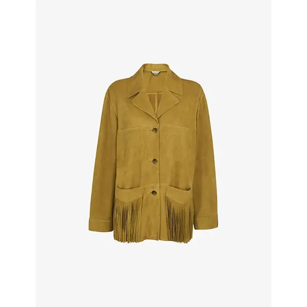 Whistles Lani Fringe Suede Jacket