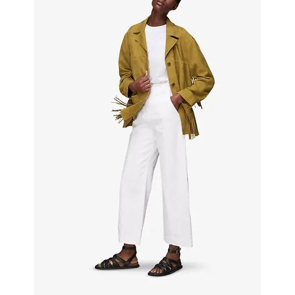 Whistles Lani Fringe Suede Jacket