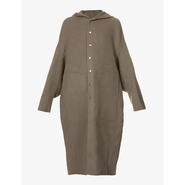 Rick Owens Peter Snap-front Cashmere Coat