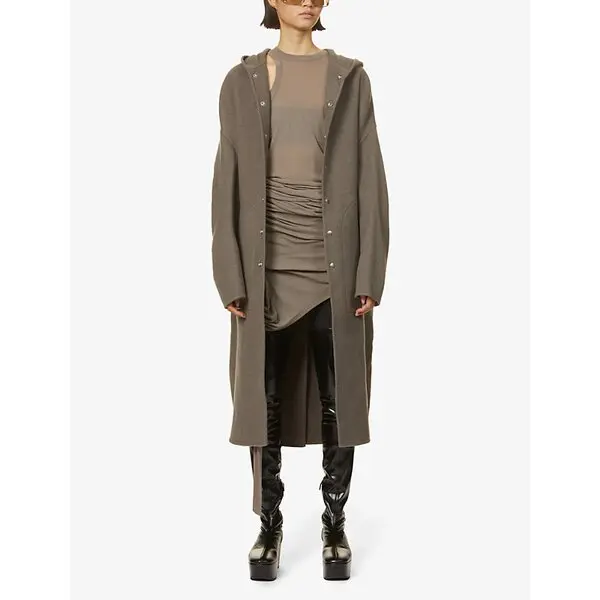 Rick Owens Peter Snap-front Cashmere Coat