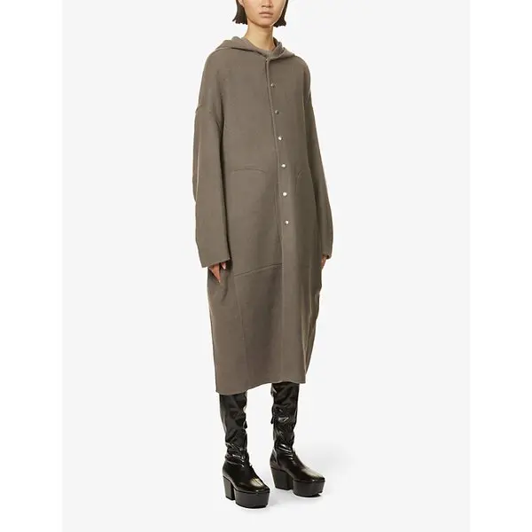 Rick Owens Peter Snap-front Cashmere Coat