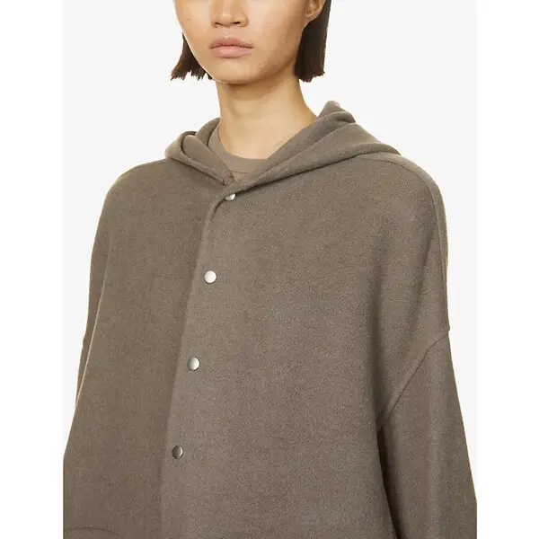 Rick Owens Peter Snap-front Cashmere Coat