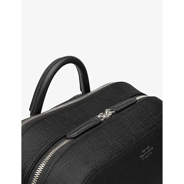 Smythson Panama Zip-around Leather Backpack