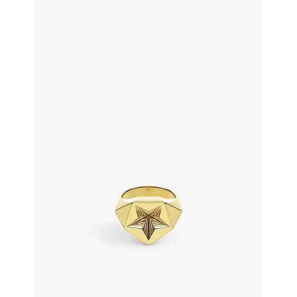 SHAUN LEANE Star Signet Ring - Yellow Gold