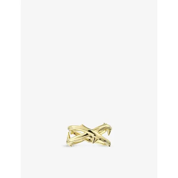 SHAUN LEANE Rose Thorn Yellow Gold-plated Vermeil Silver Ring - Yellow Gold Vermeil