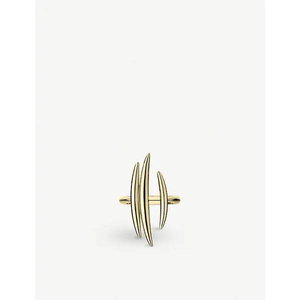 SHAUN LEANE Quill Triple Bar Ring - Yellow Gold Vermeil