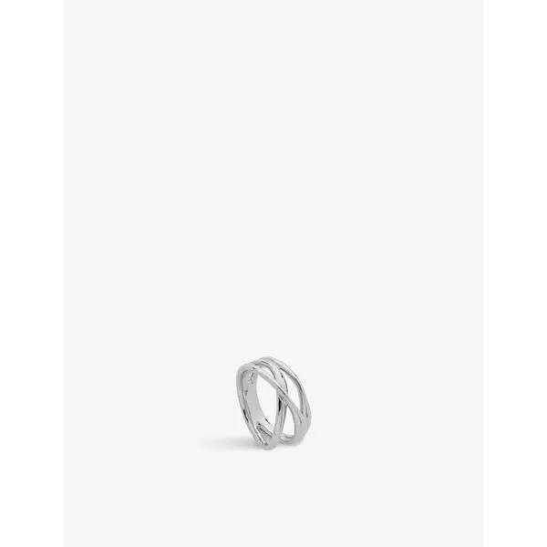 Monica Vinader Nura Cross Over Ring - Sterling Silver