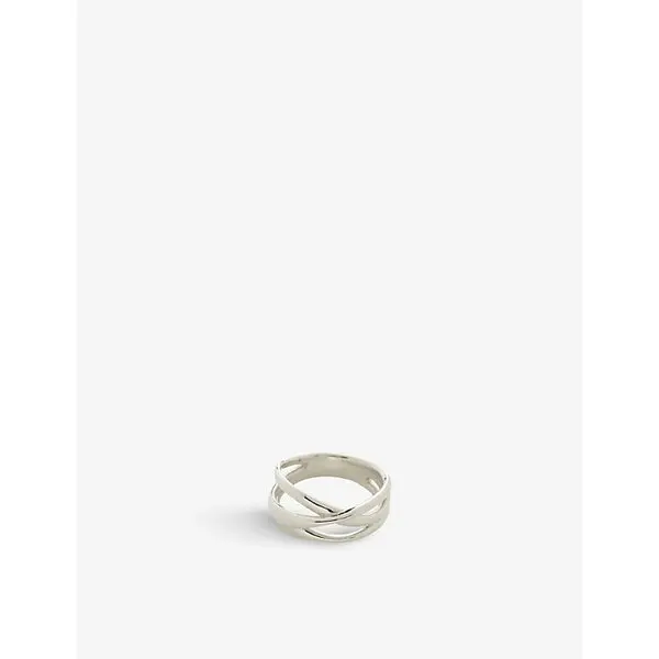 Monica Vinader Nura Cross Over Ring - Sterling Silver