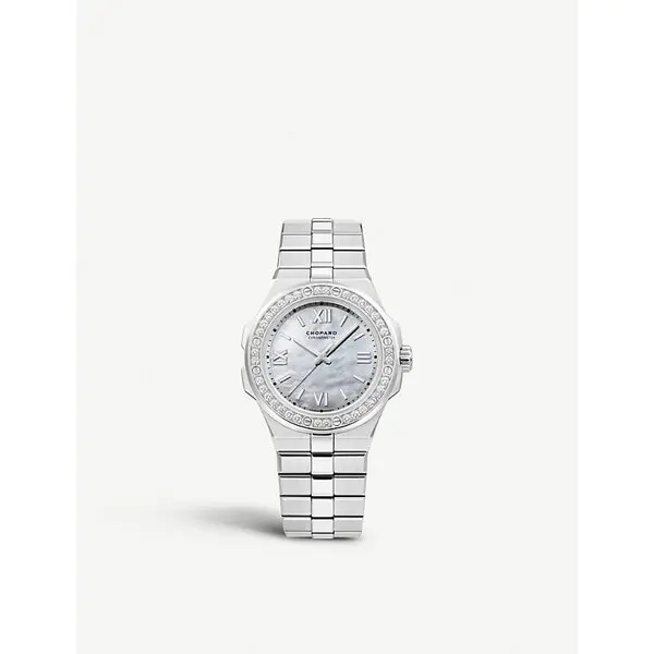 Chopard Alpine Eagle Automatic Lucent Steel And Diamond Watch - S Steel/white