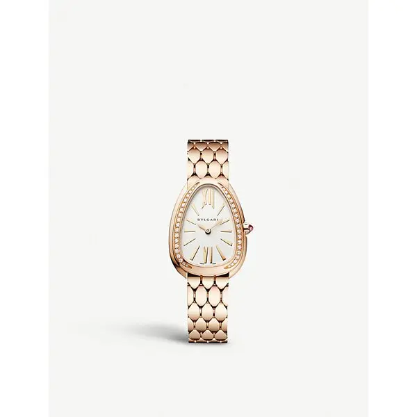 BVLGARI Serpenti Seduttori 18ct Rose-gold And Diamond Watch - Rose Gold