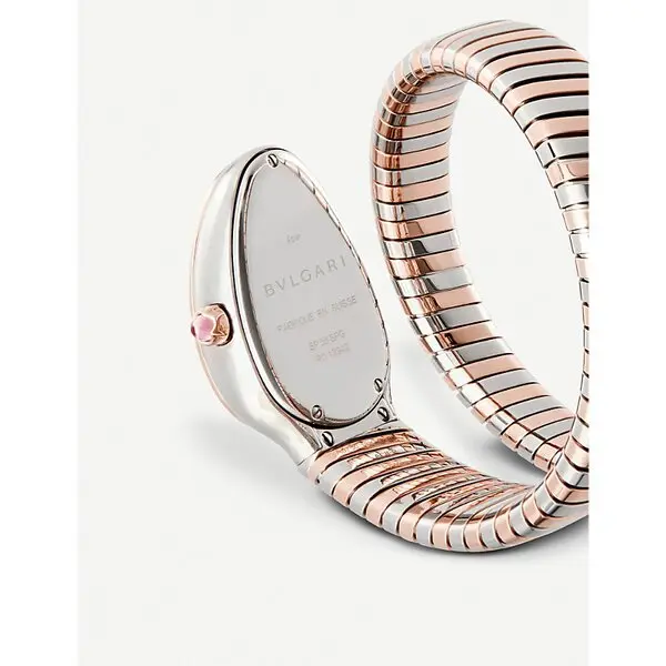 BVLGARI Serpenti 18ct Pink-gold And Stainless Steel Watch