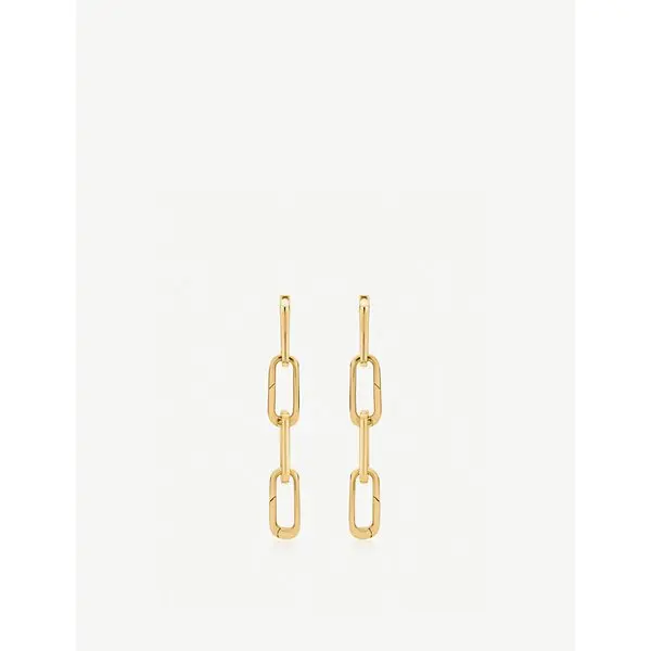 Monica Vinader Alta Cap Charm Cocktail Link Earrings - 18 Ct Gold