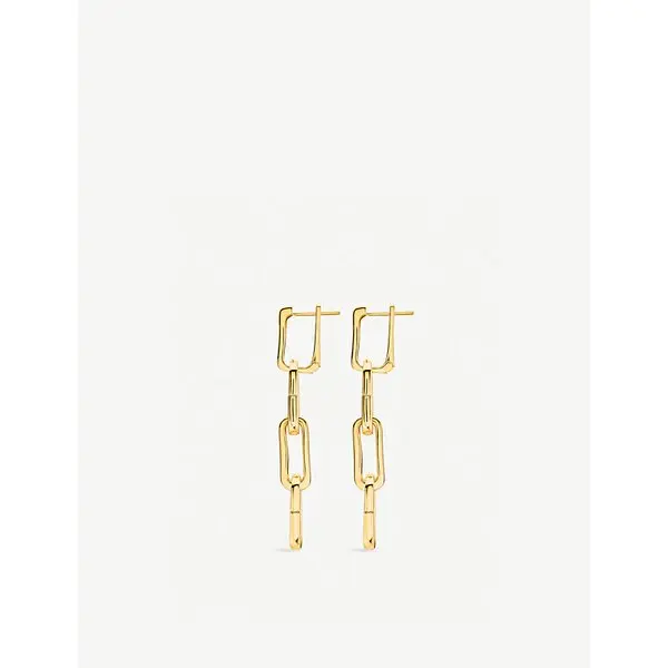 Monica Vinader Alta Cap Charm Cocktail Link Earrings - 18 Ct Gold