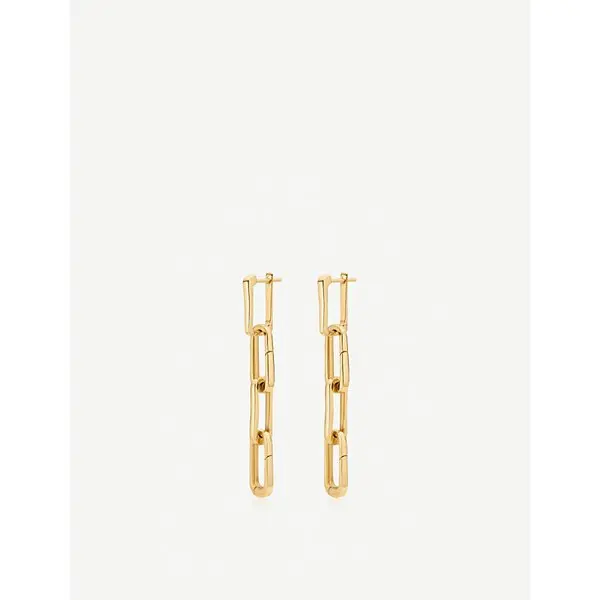 Monica Vinader Alta Cap Charm Cocktail Link Earrings - 18 Ct Gold