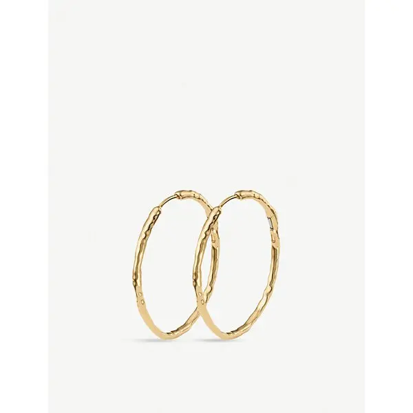 Monica Vinader Siren Large 18ct Gold-plated Hoop Earrings - 18ct Gold Vermeil