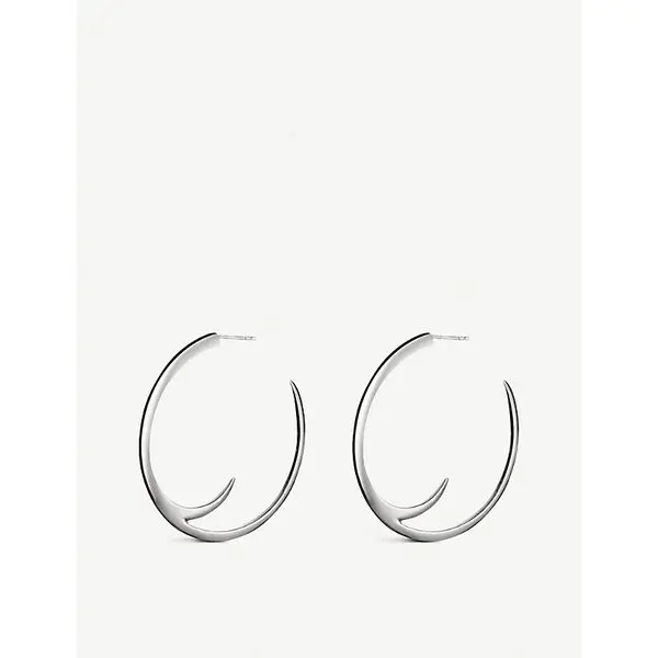 SHAUN LEANE Cat Claw Sterling Hoop Earrings - Silver