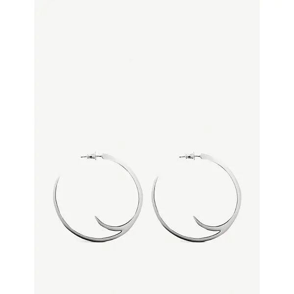 SHAUN LEANE Cat Claw Sterling Hoop Earrings - Silver