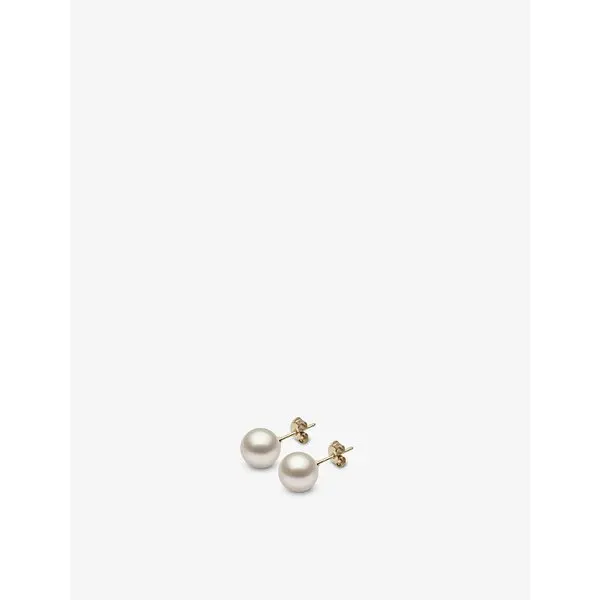 Yoko London Pearl And Stud Earrings - Yellow Gold
