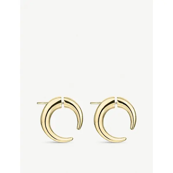 SHAUN LEANE Quill Talon Hoop Earrings - Yellow Gold Vermeil