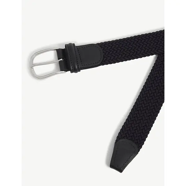 Anderson's Elasticated Woven Belt - Navy