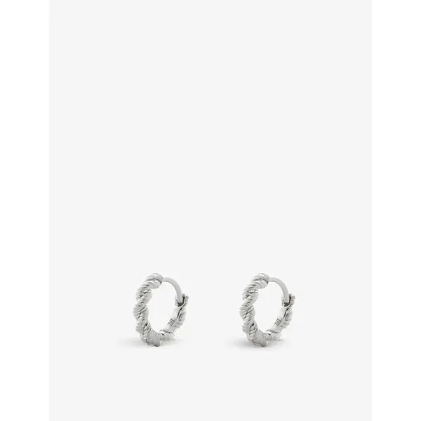 Monica Vinader Corda Sterling Single Huggie Earrings - Silver