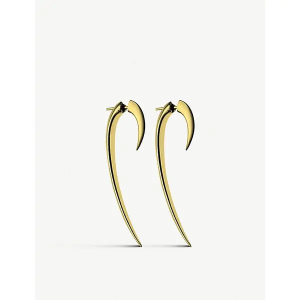 SHAUN LEANE Hook Yellow-plated Vermeil Silver Earrings - Gold