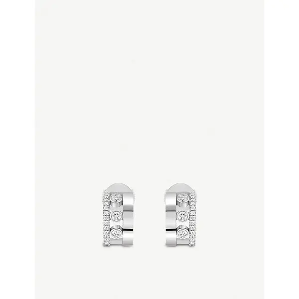 Messika Romane Diamond And Mini Earrings - White Gold