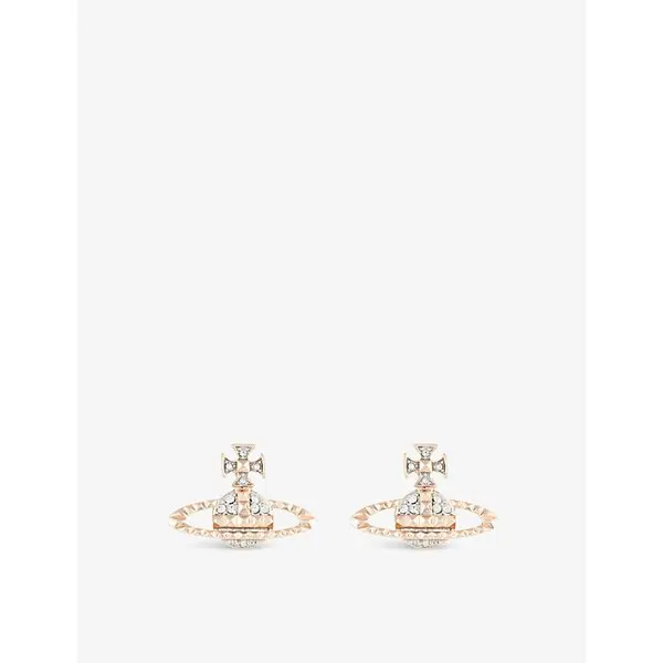 VIVIENNE WESTWOOD Mayfair Orb Stud Earrings - Pink Gold/rhodium