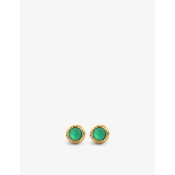 Monica Vinader Siren Mini Gem Stud Earrings - Green