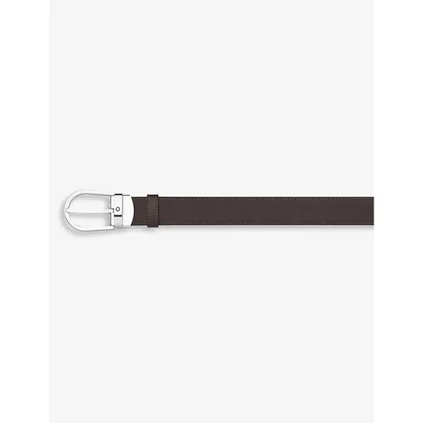 Montblanc Horseshoe Reversible Leather Belt - One-color