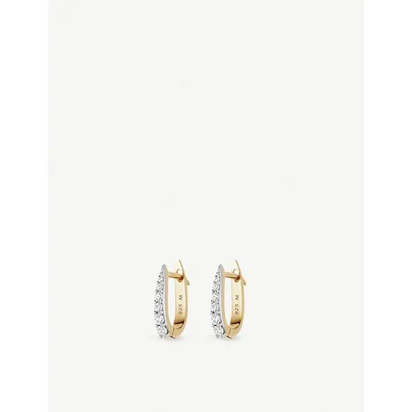 MISSOMA Pavé Claw Huggie Earrings - Gold