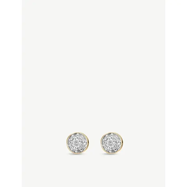 Monica Vinader Fiji Diamond Stud Earrings - Gold