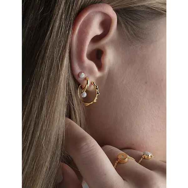 Monica Vinader Fiji Diamond Stud Earrings