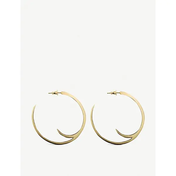 SHAUN LEANE Cat Claw Vermeil Hoop Earrings - Gold
